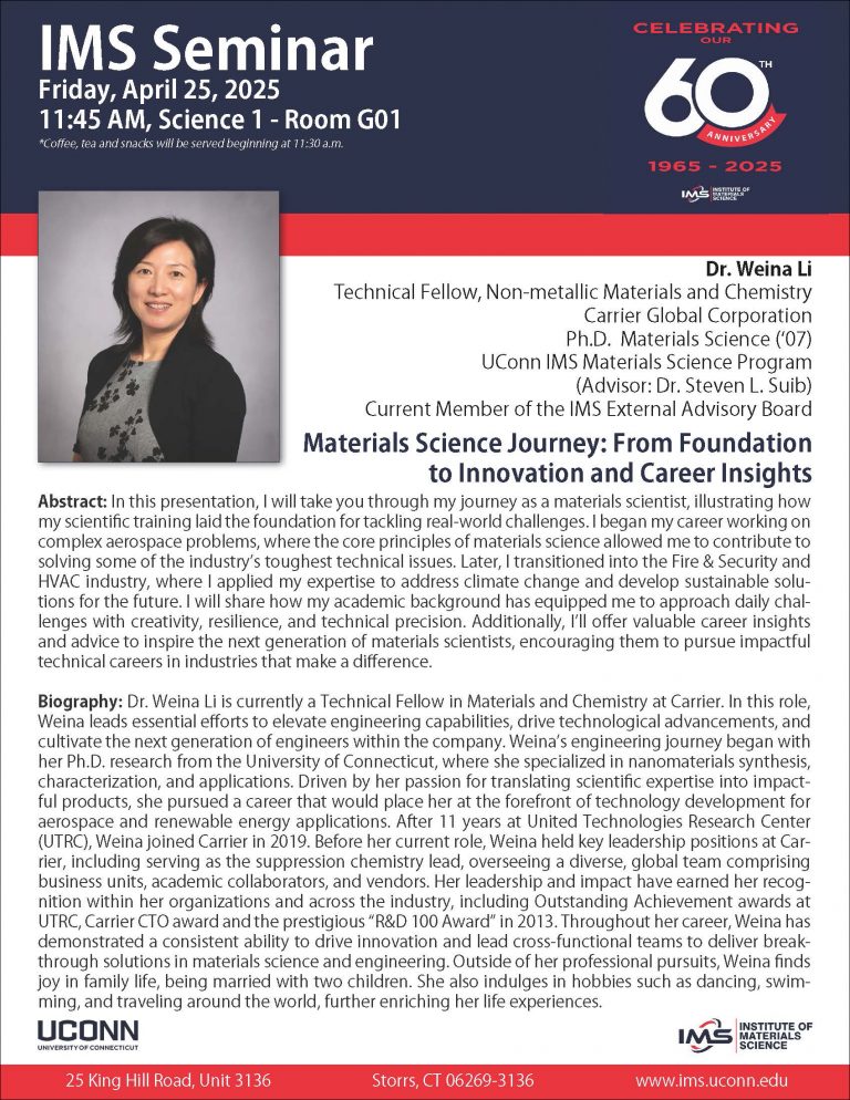 Institute of Materials Science | University of Connecticut