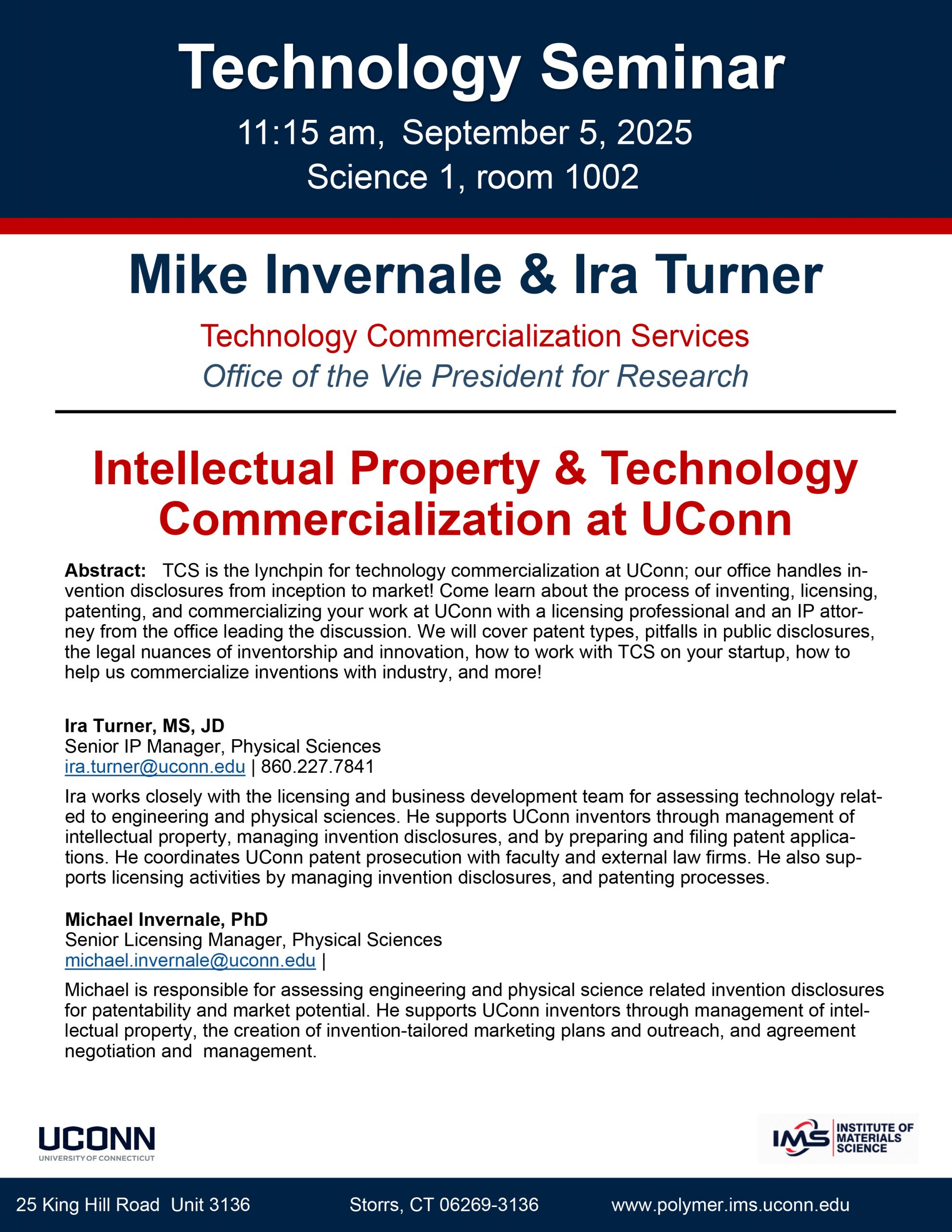 Institute of Materials Science | University of Connecticut